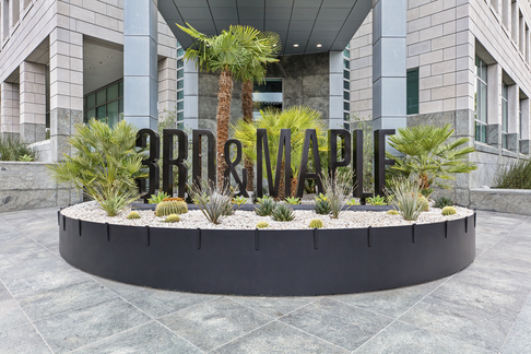 331 Maple Offices Outdoor entrance and landscape feature at office ...