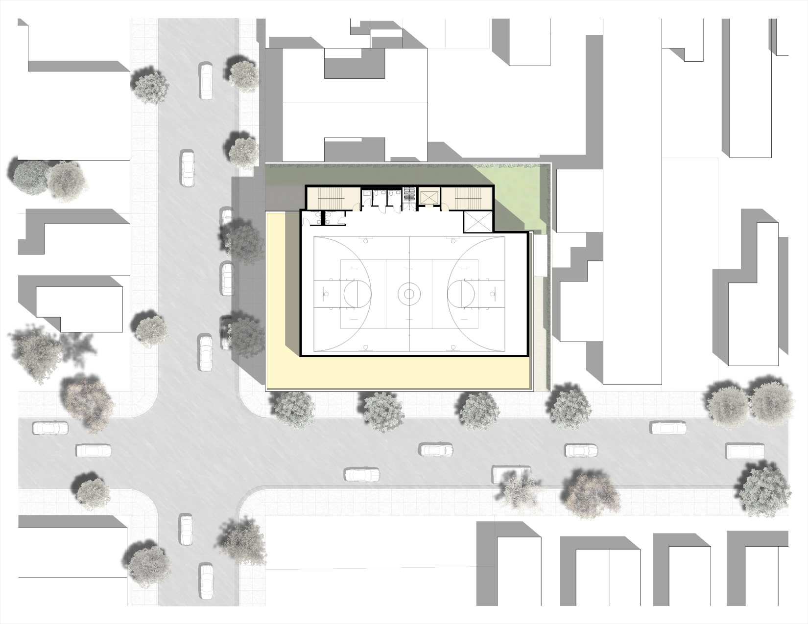 6 Charter School Development Gym Plan | VIRALINE Architecture