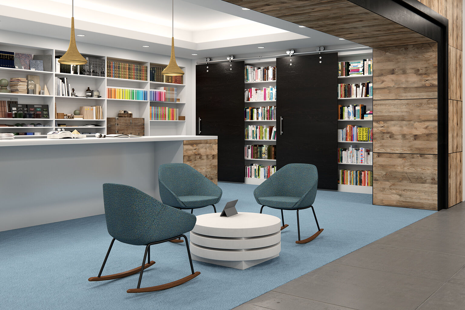 9to5 seating rocker seating library space | 9to5 Seating