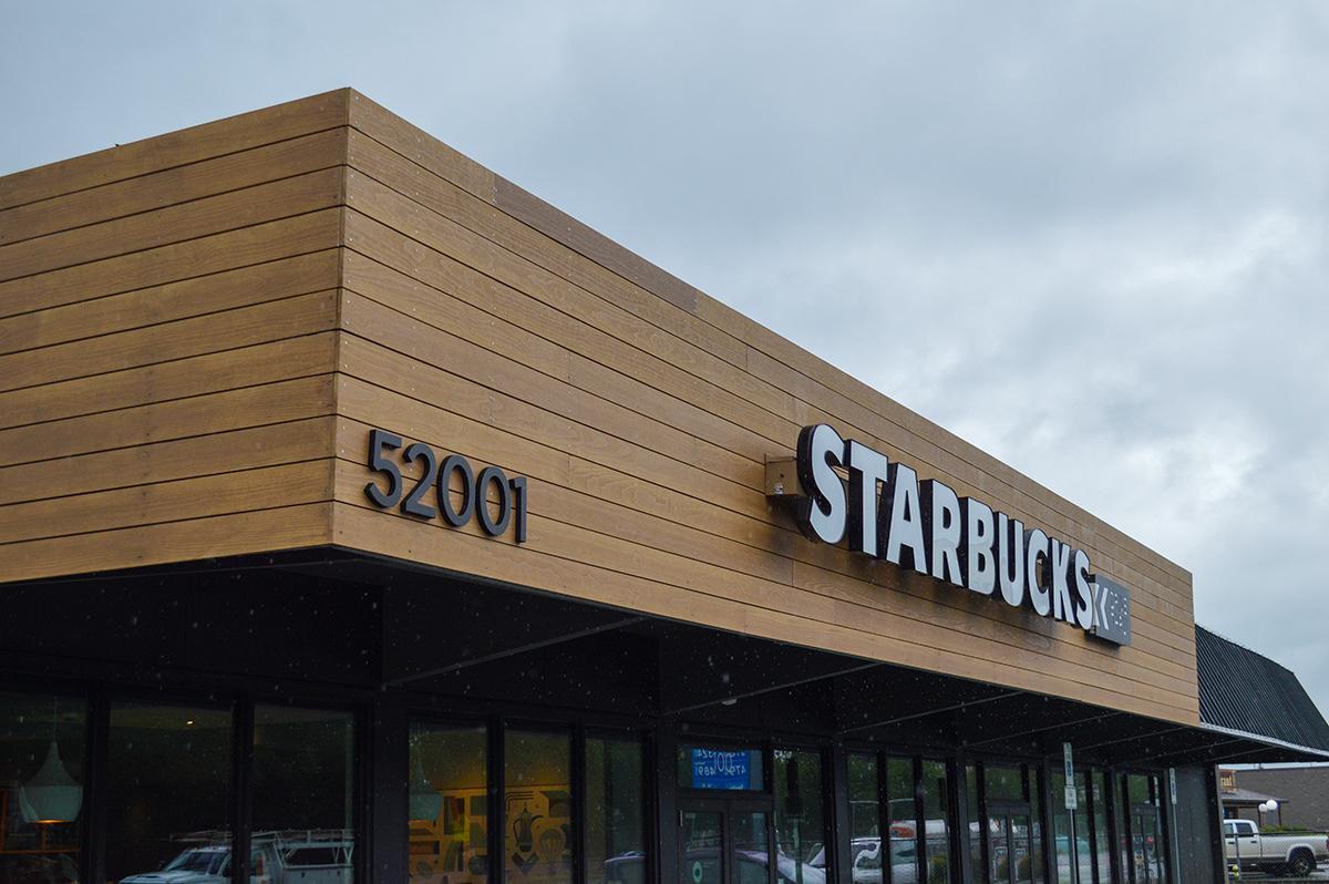 Accoya Siding, Starbucks Storefront, Storefront Design | Pioneer Millworks