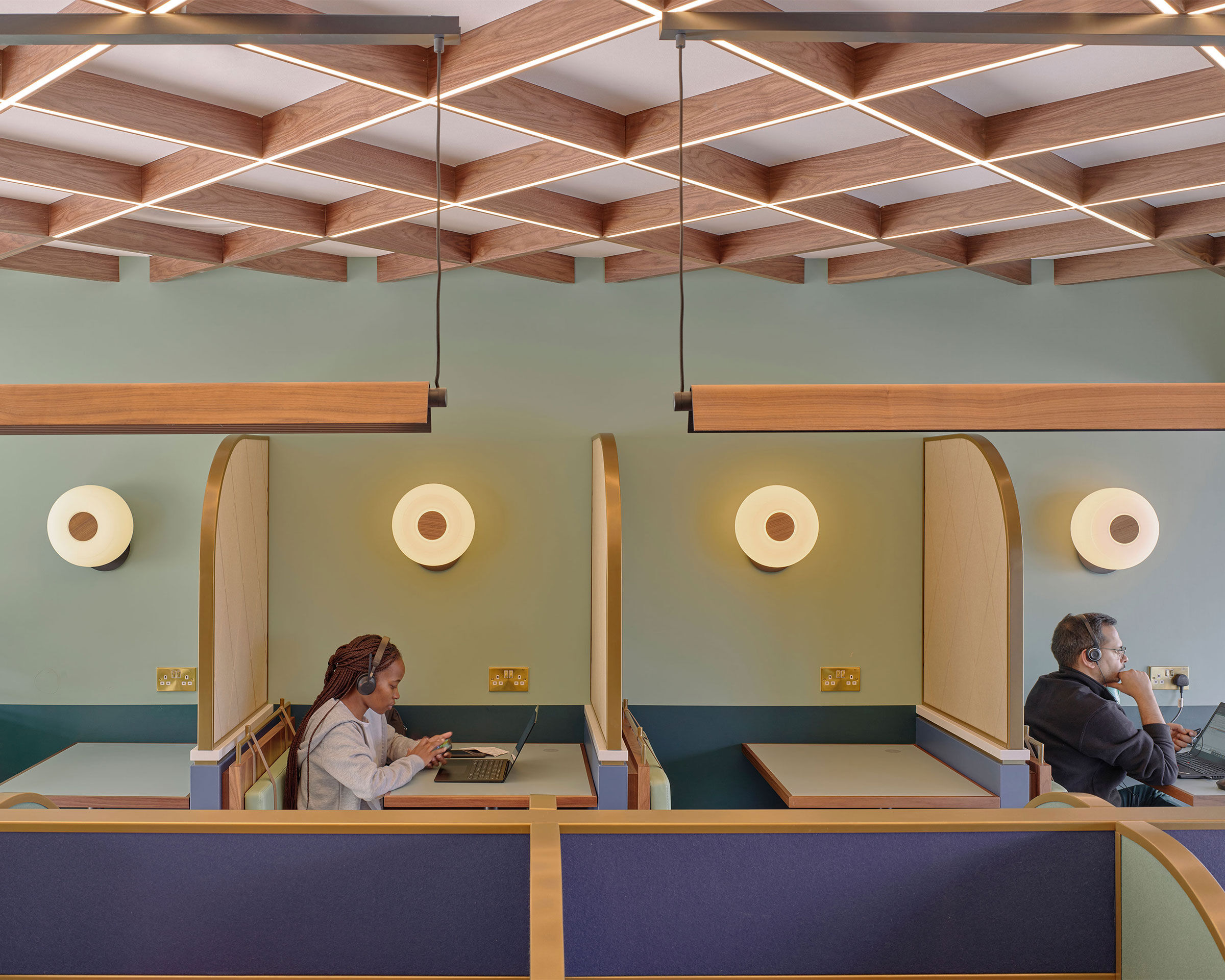 Acoufelt | Enigma Square Residential | Fracture Trellis Acoustic Panels ...