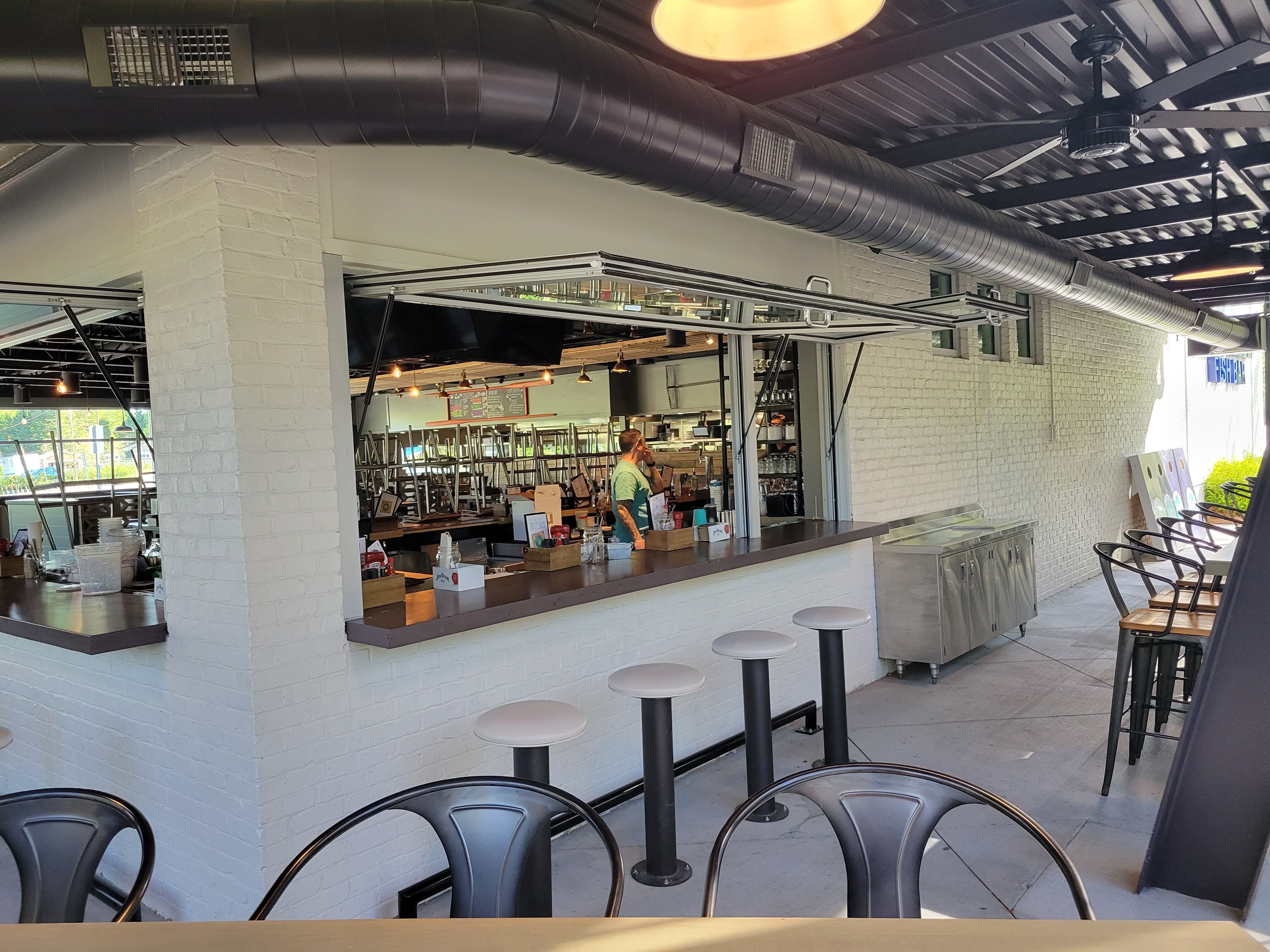 ActivWall Gas Strut Window at Outdoor Bar | ActivWall