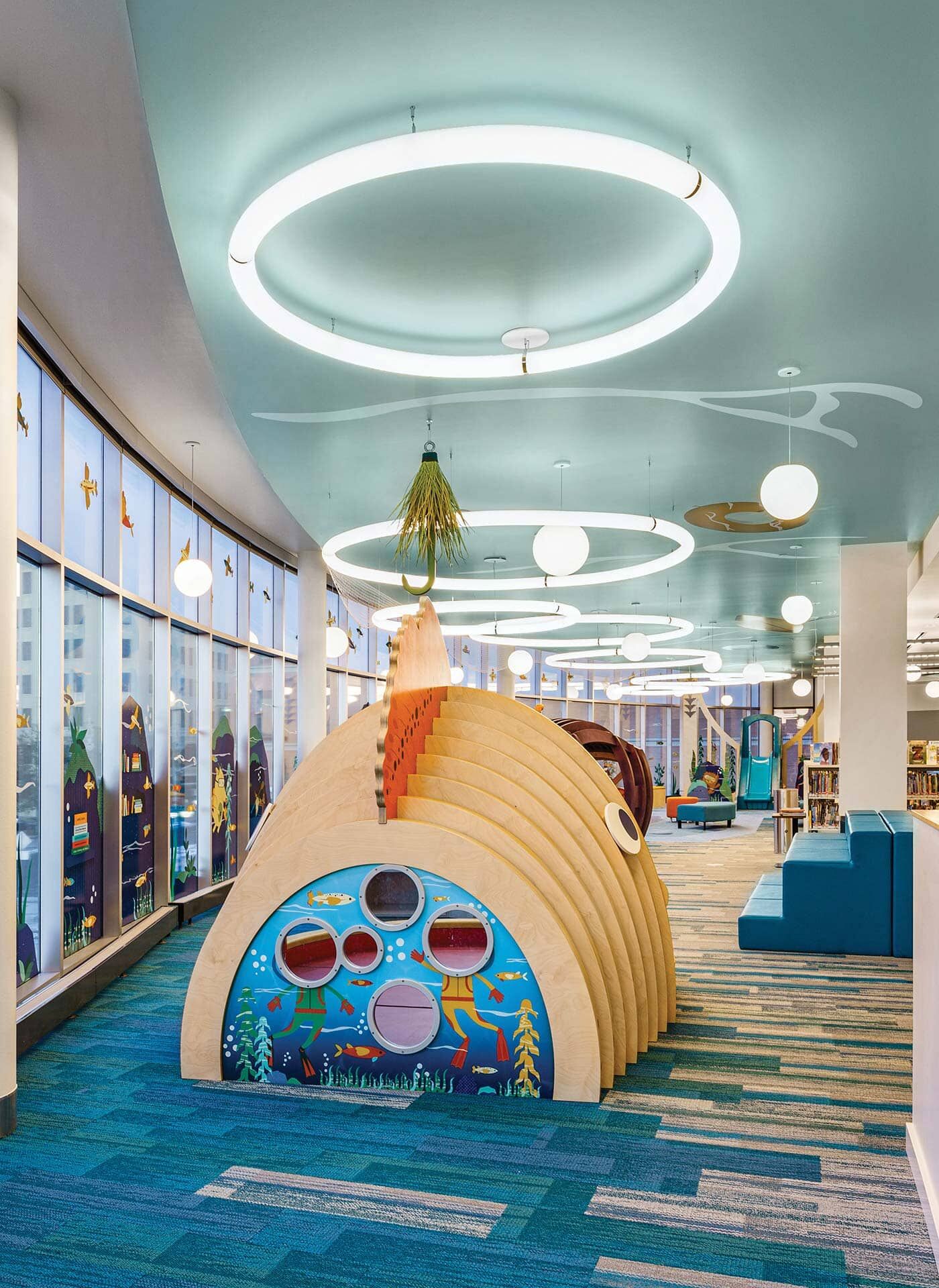 Acuity Brands Spokane Central Library Interior Kids Area Lighting | Acuity