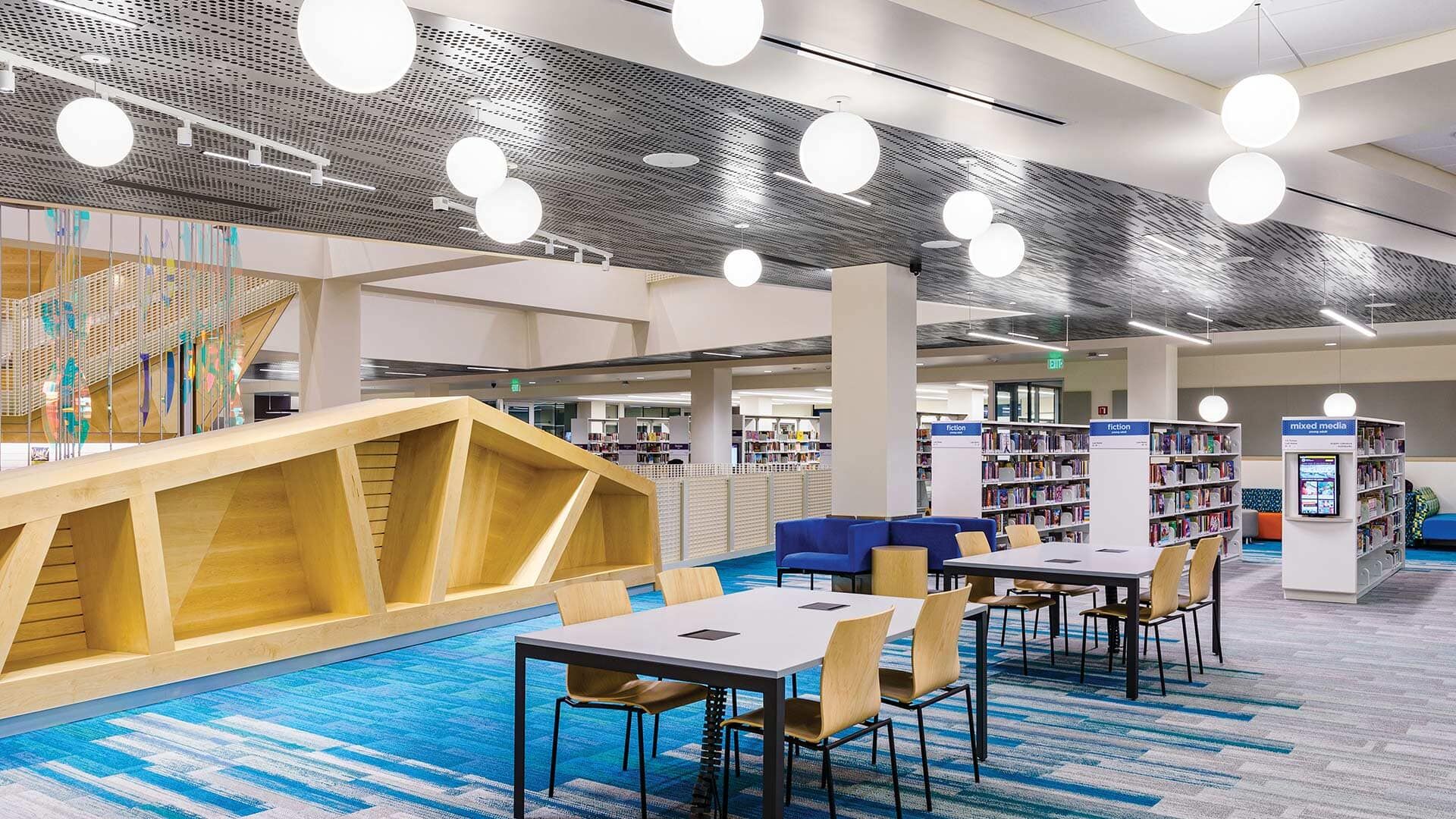 Acuity Brands Spokane Central Library Interior Seating Area and Book ...