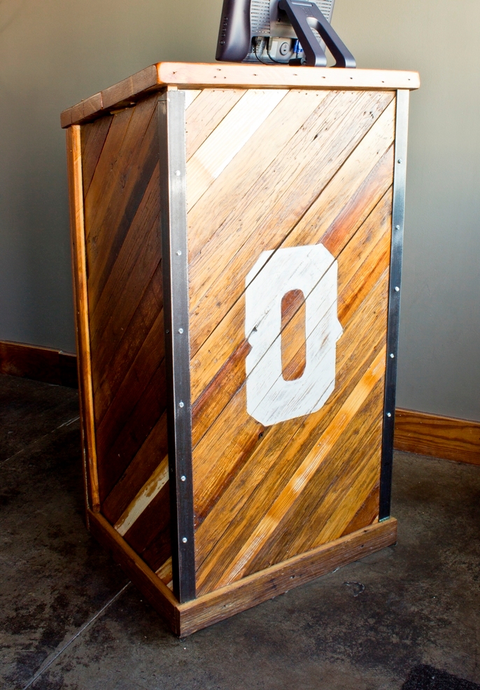 Antique Lumber Company custom restaurant host stand | Antique Lumber ...