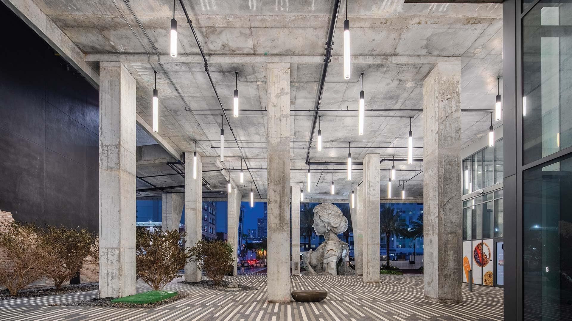 apartment exterior design acuity brands hanging linear lighting ...