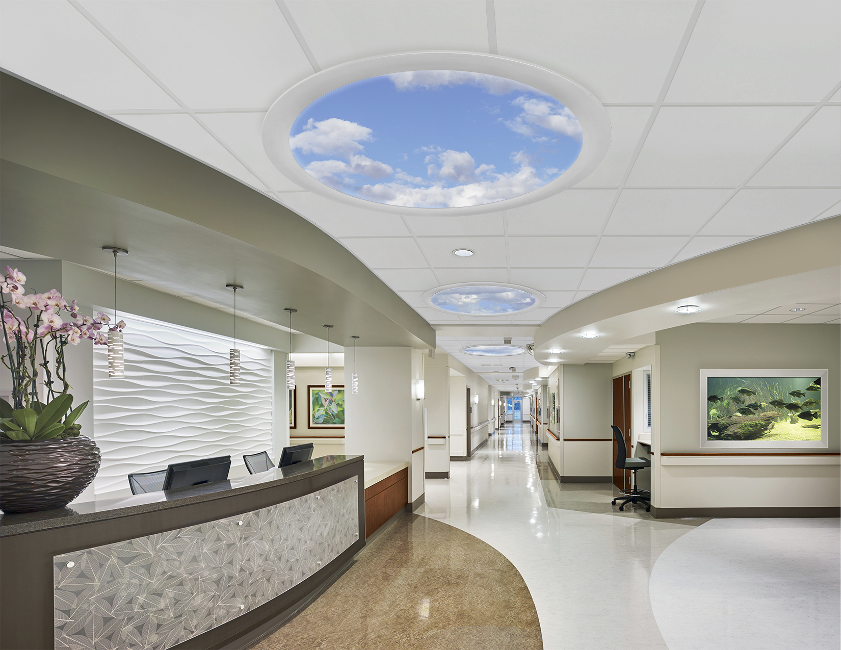 Aperture SkyCeiling - Reception lobby | Sky Factory, Inc.
