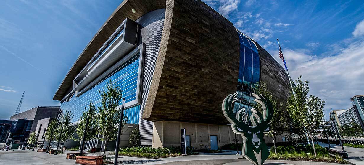 Arena Sports Complex Concrete Precast Facade with Brick and Glass ...