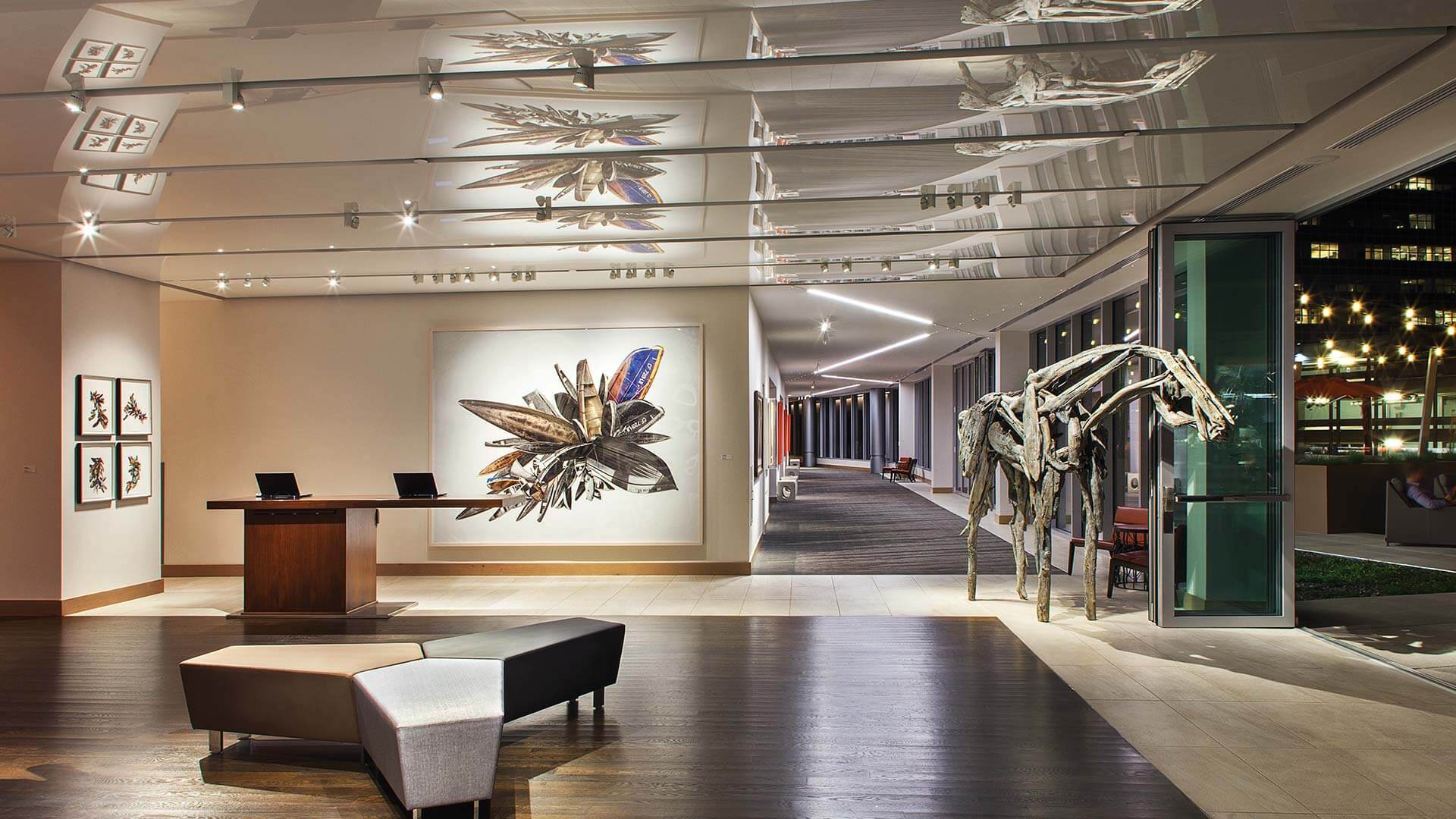 Art Gallery Lounge | Custom Lighting | Acuity Brands | Acuity