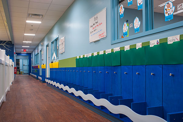 AVA education spaces 2DSGN school hallway flooring | AVA