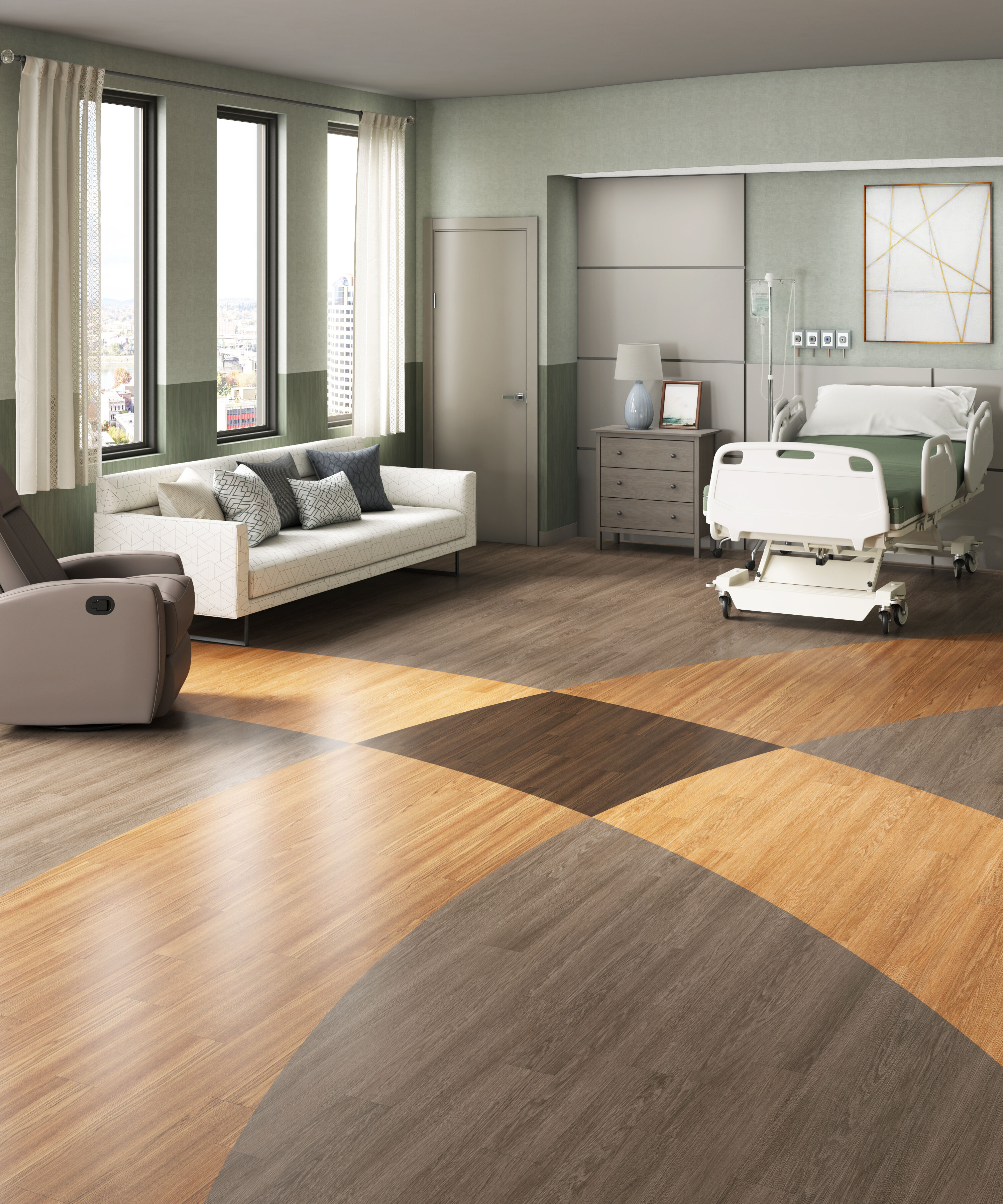 AVA Senior Living REVV patient room flooring | AVA