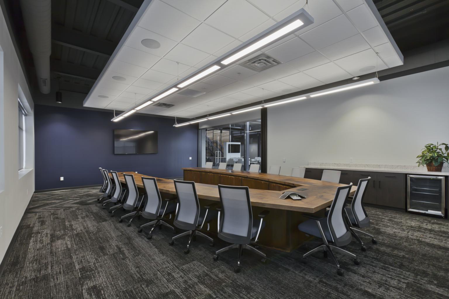 Bauer Design Build Office Project conference room | Bauer Design Build