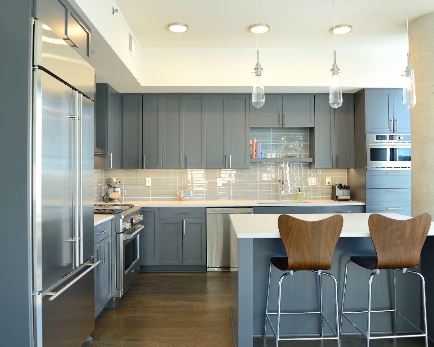 bayer interior woods modern frameless multi-unit kitchen cabinets ...