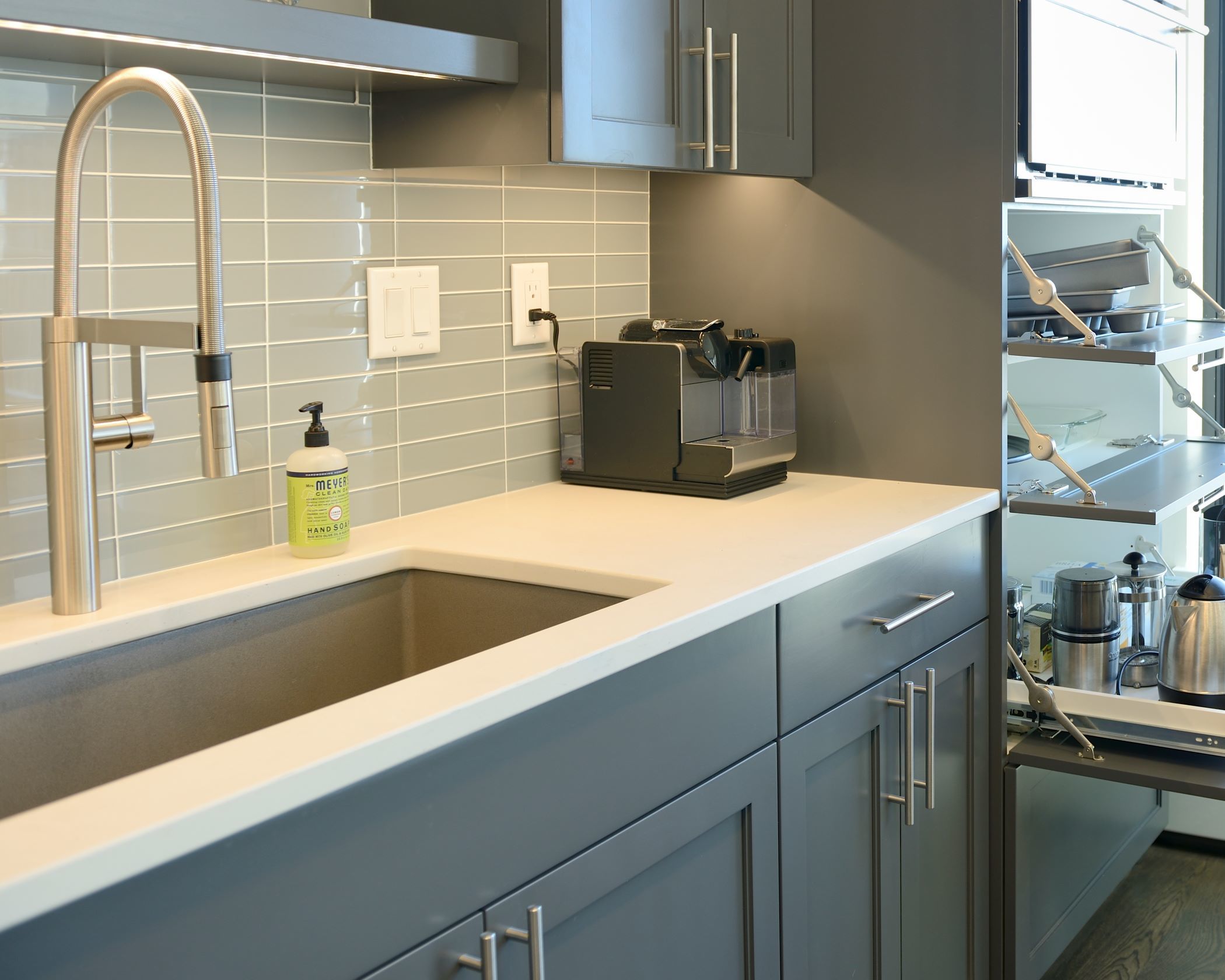 bayer interior woods modern frameless multi-unit kitchen cabinets ...