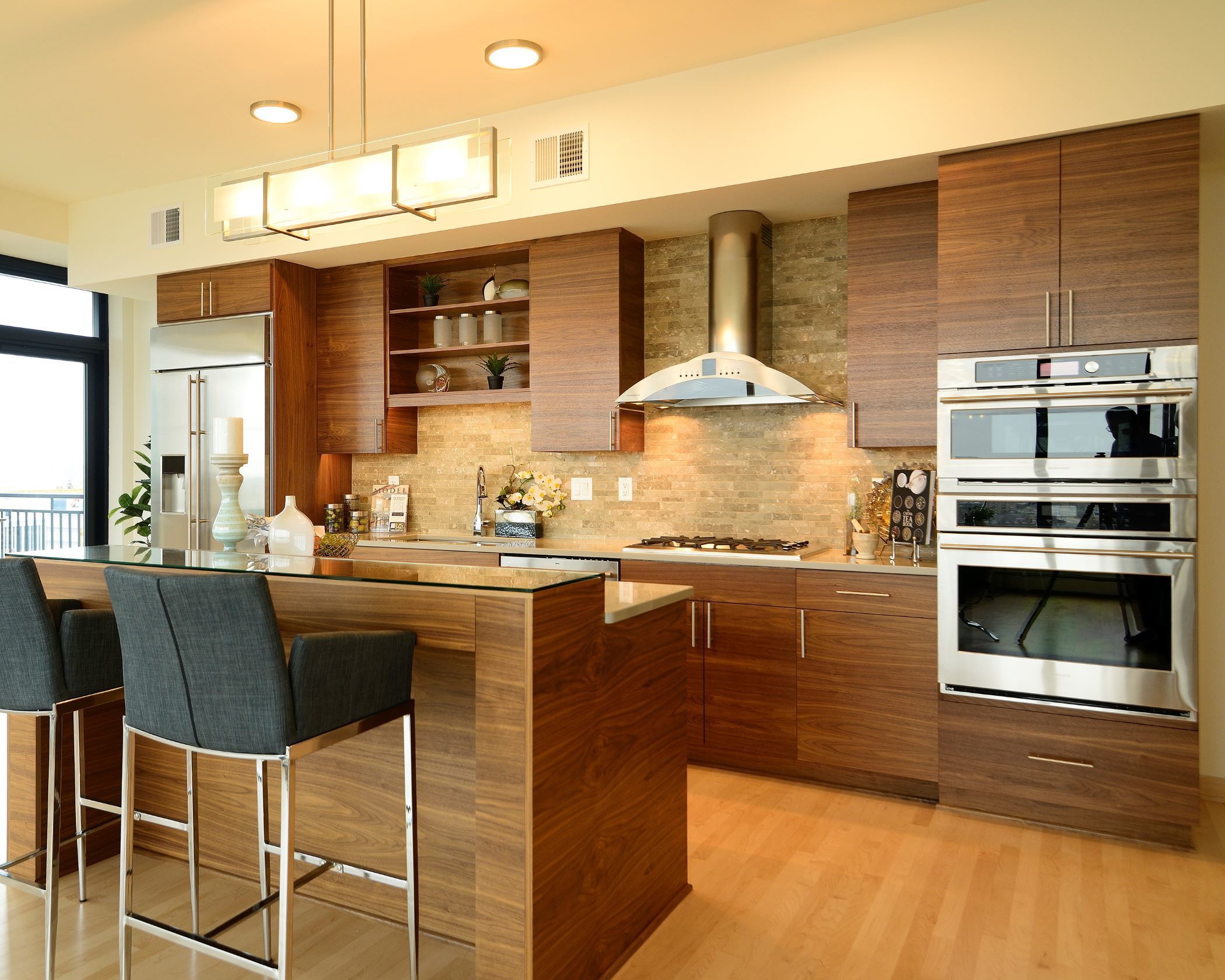 bayer interior woods modern frameless multi-unit kitchen cabinets ...