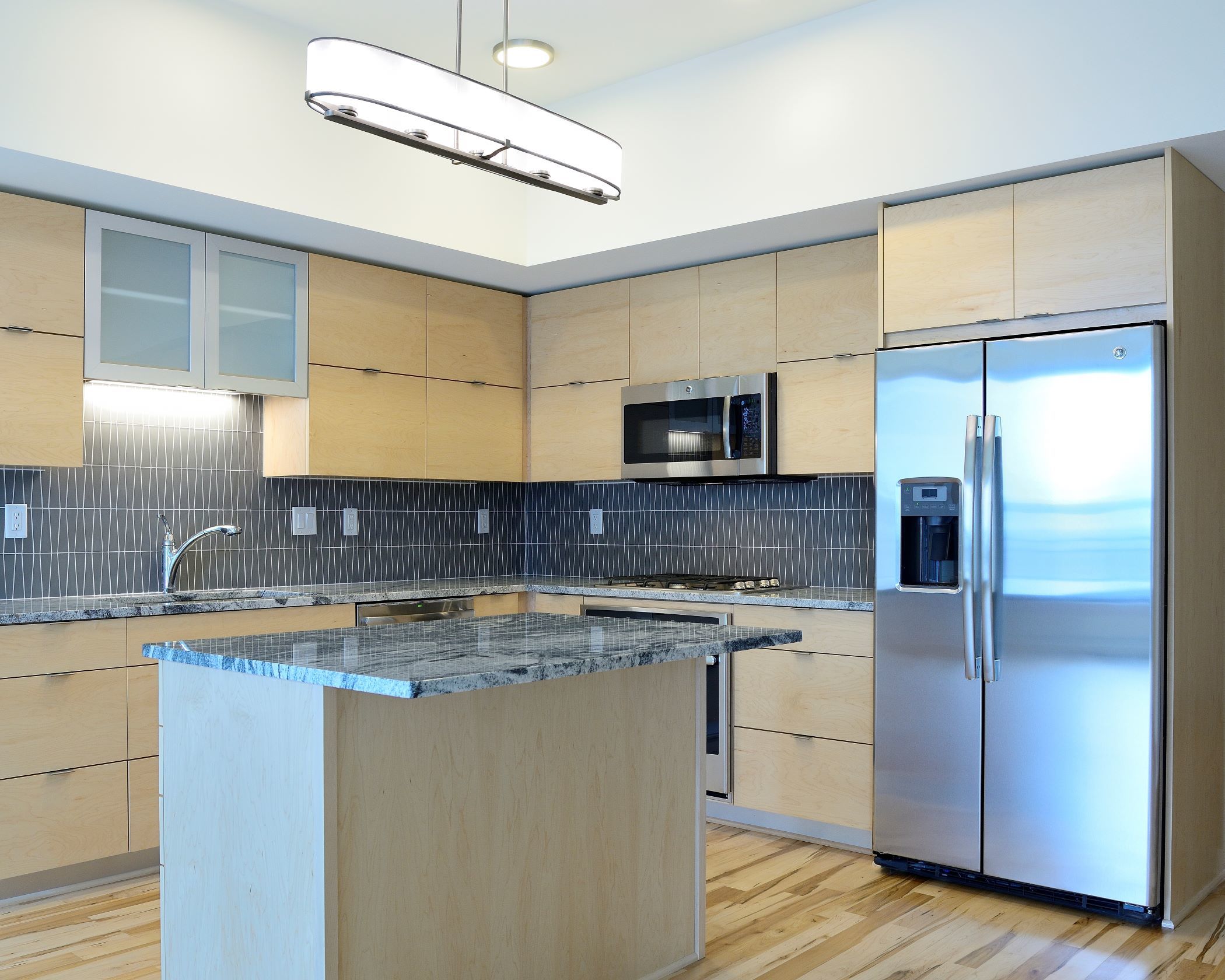 bayer interior woods modern maple multi-unit kitchen cabinets | Bayer ...