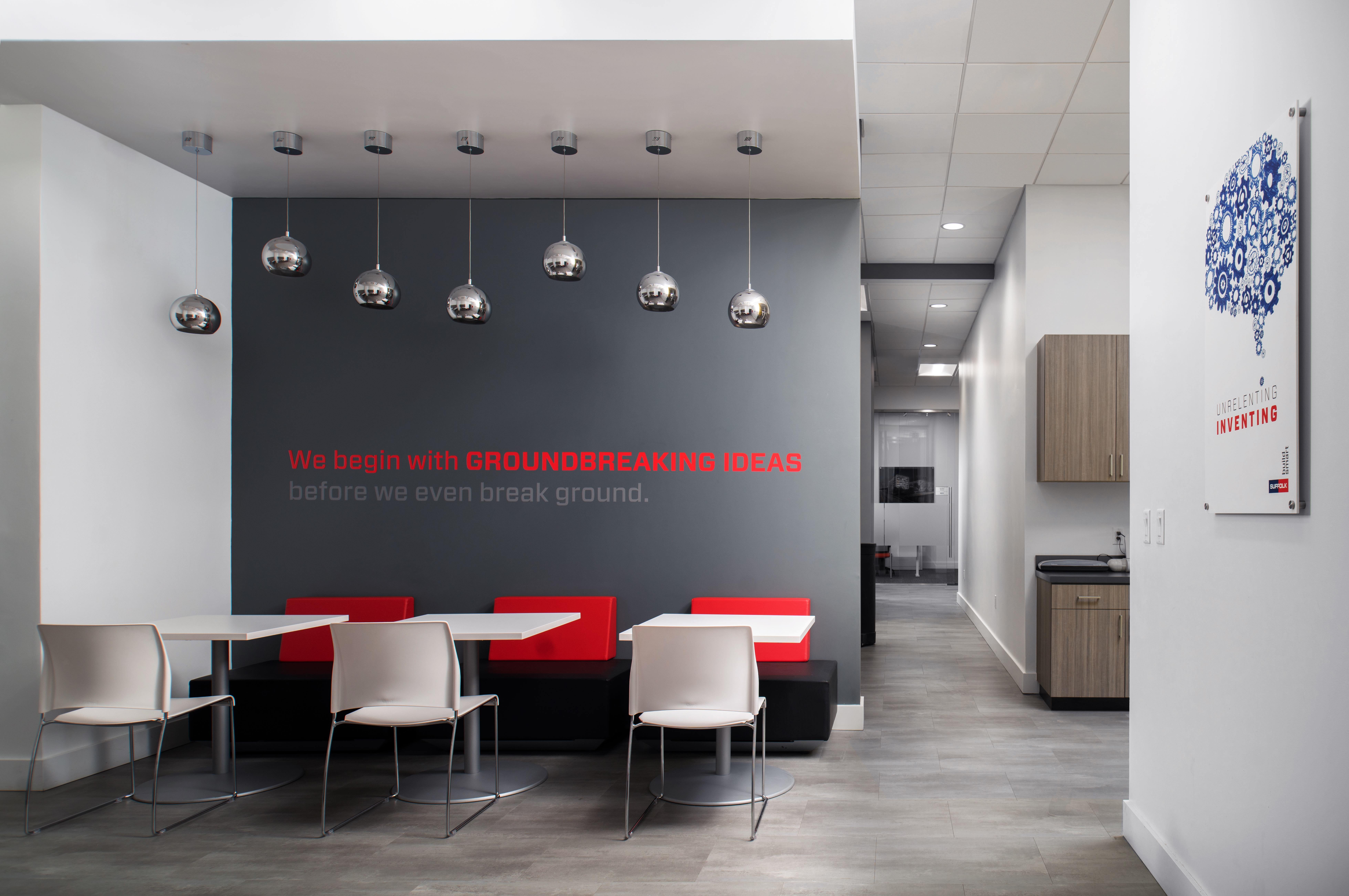 BDG Architects Suffolk Construction break room | BDG Architects