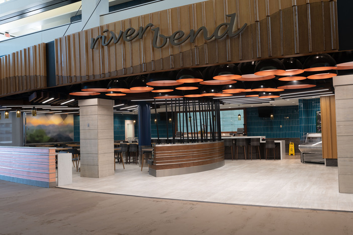Riverbend Bar & Grill // Beretto Aluminum Spinning | Bock Lighting