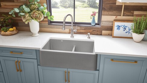 IKON 33” 1-3/4 Farmhouse Sink with Low Divide | BLANCO America