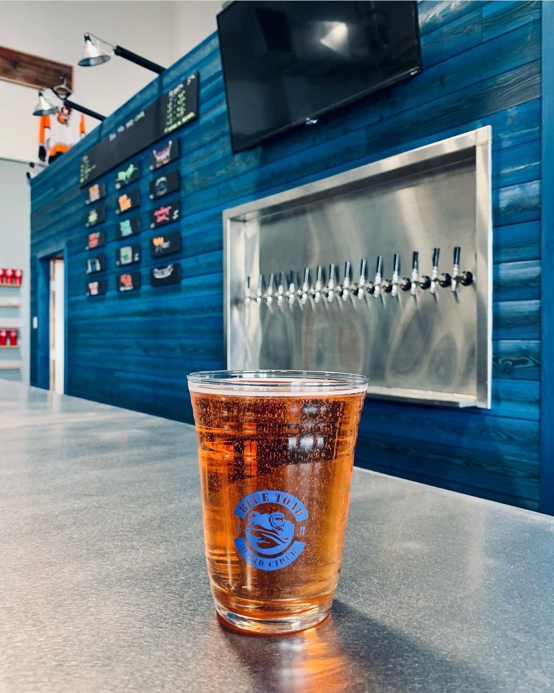 Blue Toad Hard Cider, New York - Shou Sugi Ban Larch Cobalt | Pioneer ...