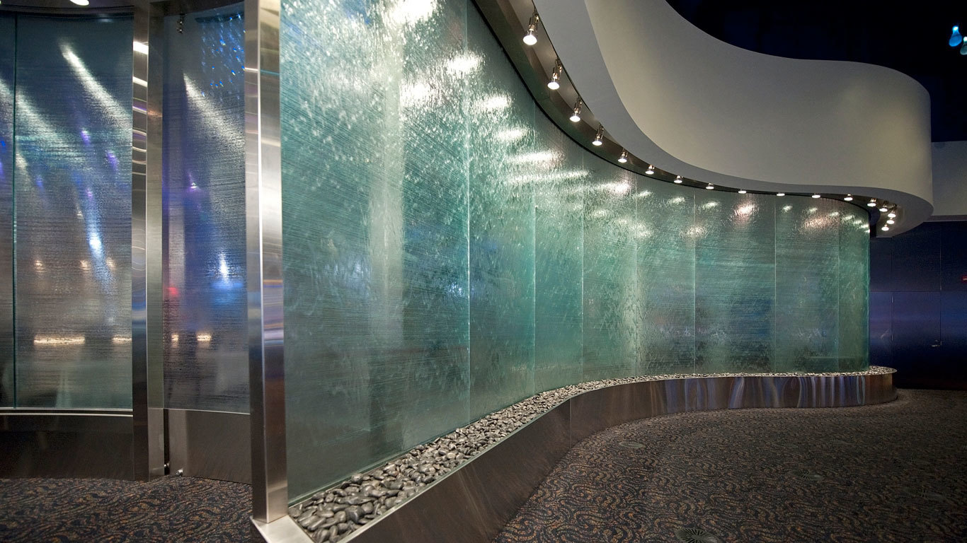 Horizontal Multi-Panel Water Wall | Bluworld of Water