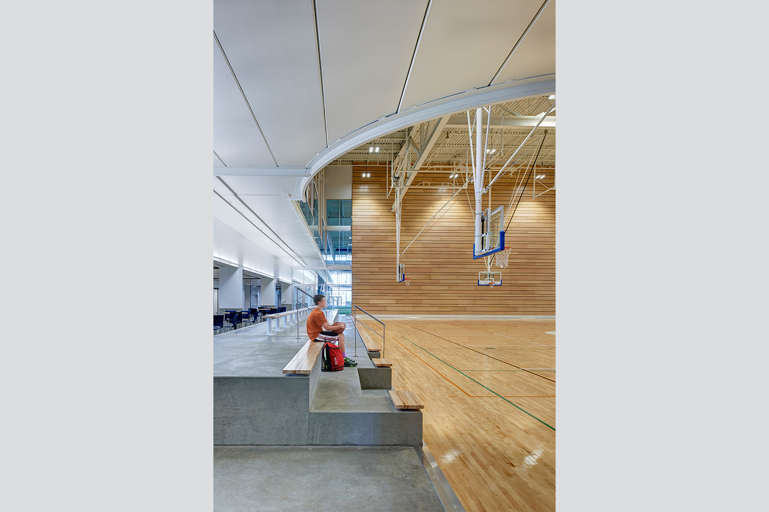 Cedar Valley Sportsplex indoor basketball court and seating | INVISION ...
