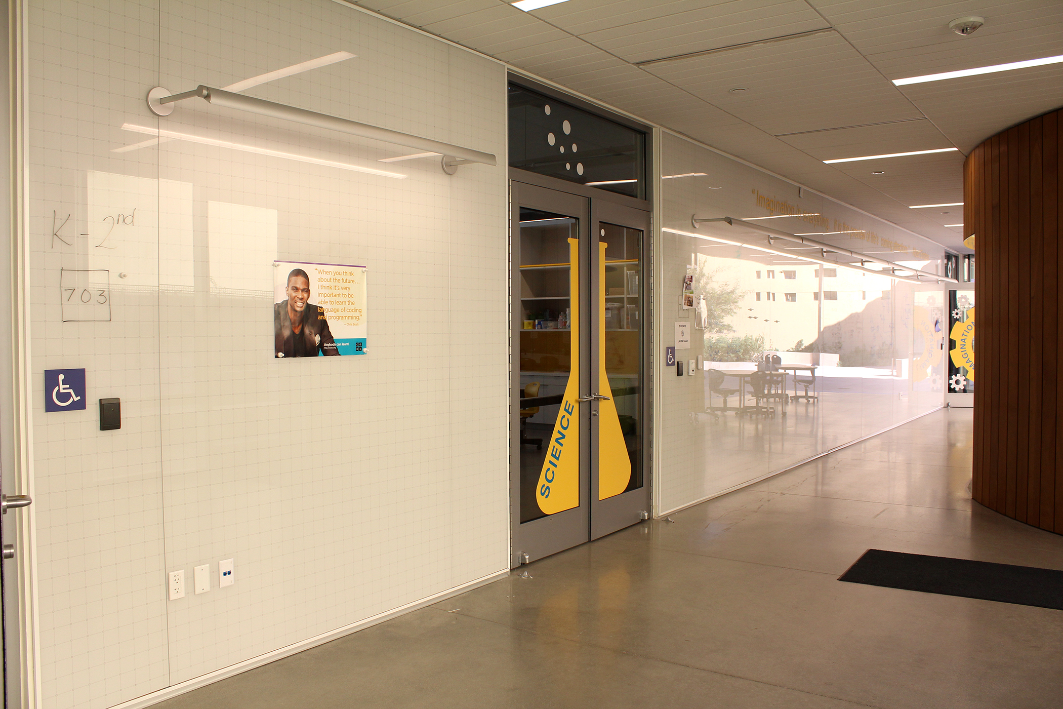 Claridge Products Glass Marker Wall School Hallway | Claridge Products