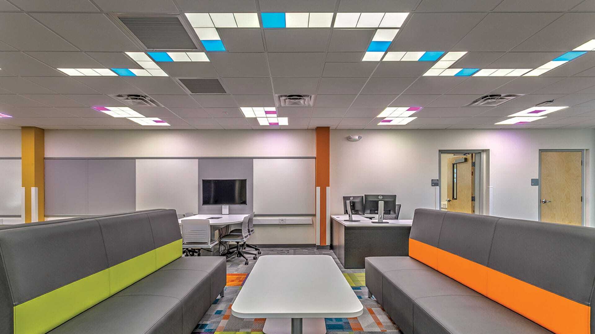 classroom booth bench seating acuity brands | Acuity Brands