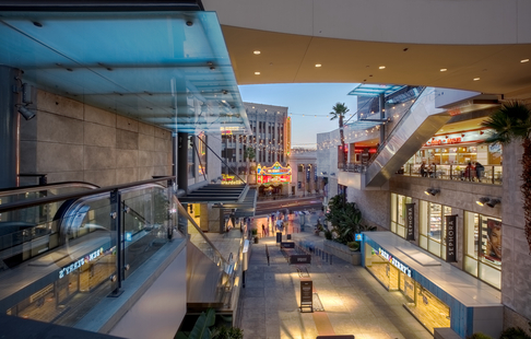 Closeup View of Structural Decorative Tempered Glass Awning and partial ...