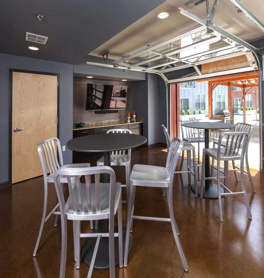 Clubhouse high top tables | Circle Design Studio