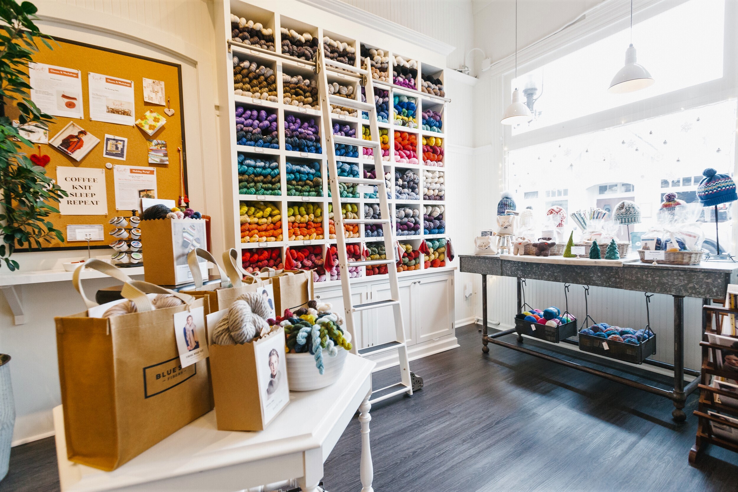 Cord Bowl Pendant Light in Historic and Cozy Craft Store Knit House on ...