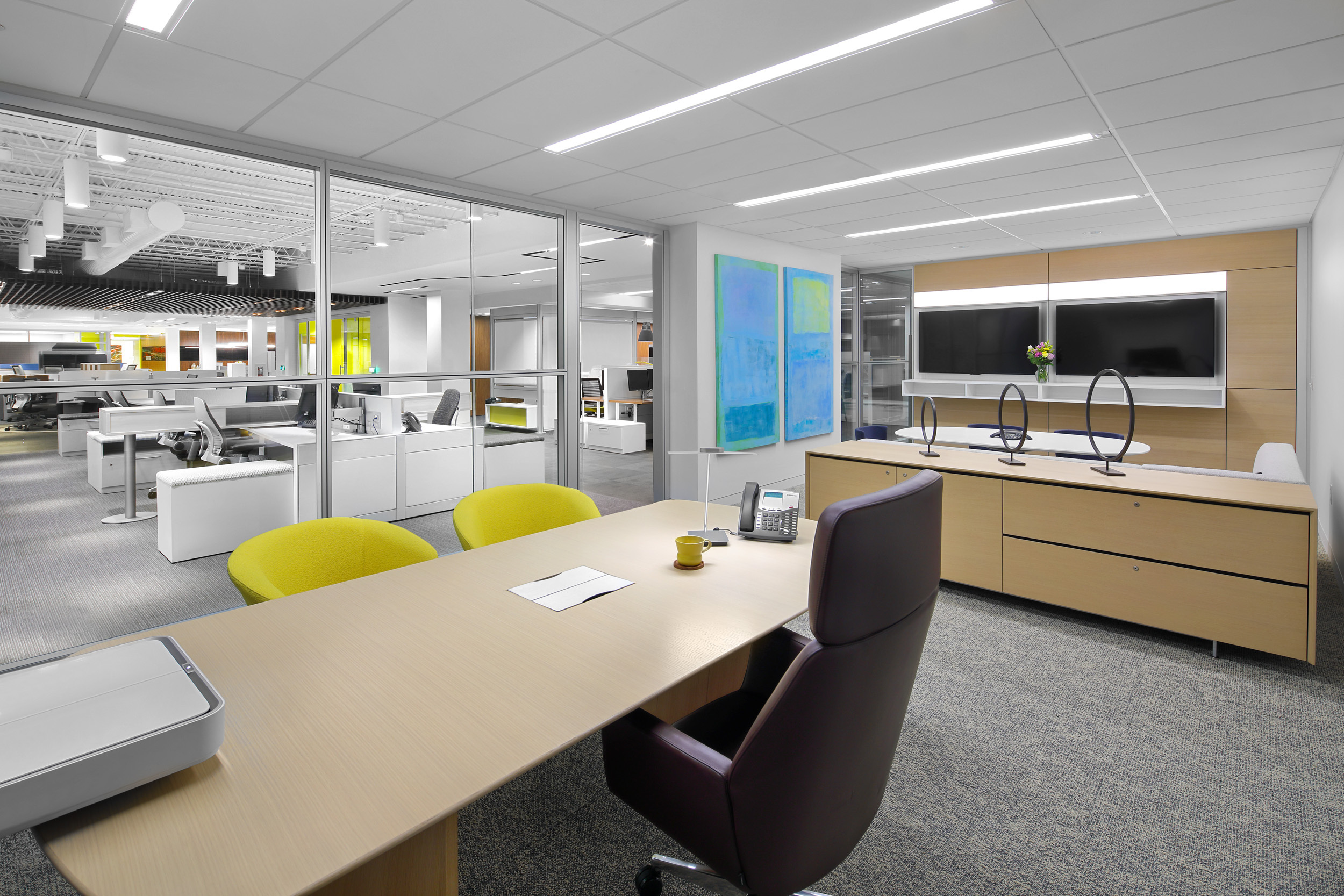 corporate interiors spacious private office space | Corporate Interiors