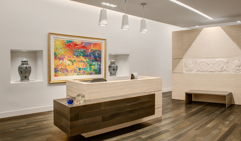 Crossville Financial Services Firm Porcelain Tile Reception Desk ...