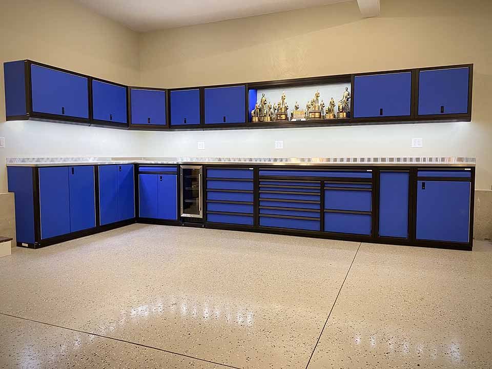 custom cabinets residential garage moduline aluminum cabinets ...
