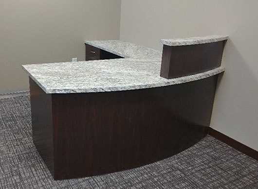 Custom casework Commercial office furniture desk | Custom Caseworks