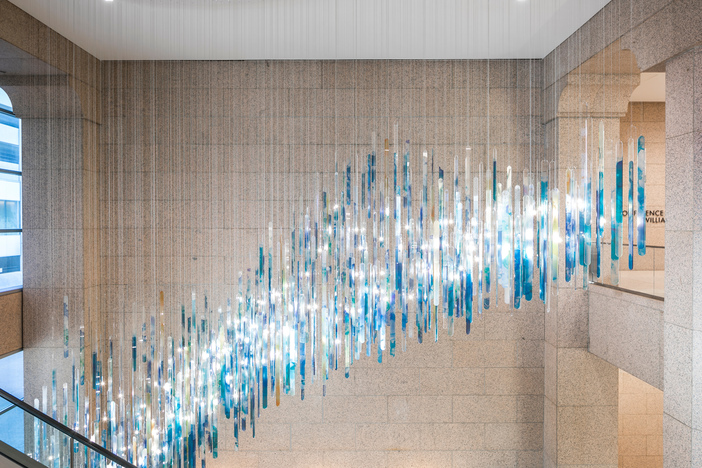 Custom Lobby fixture at Williams Tower | Yellow Goat Design