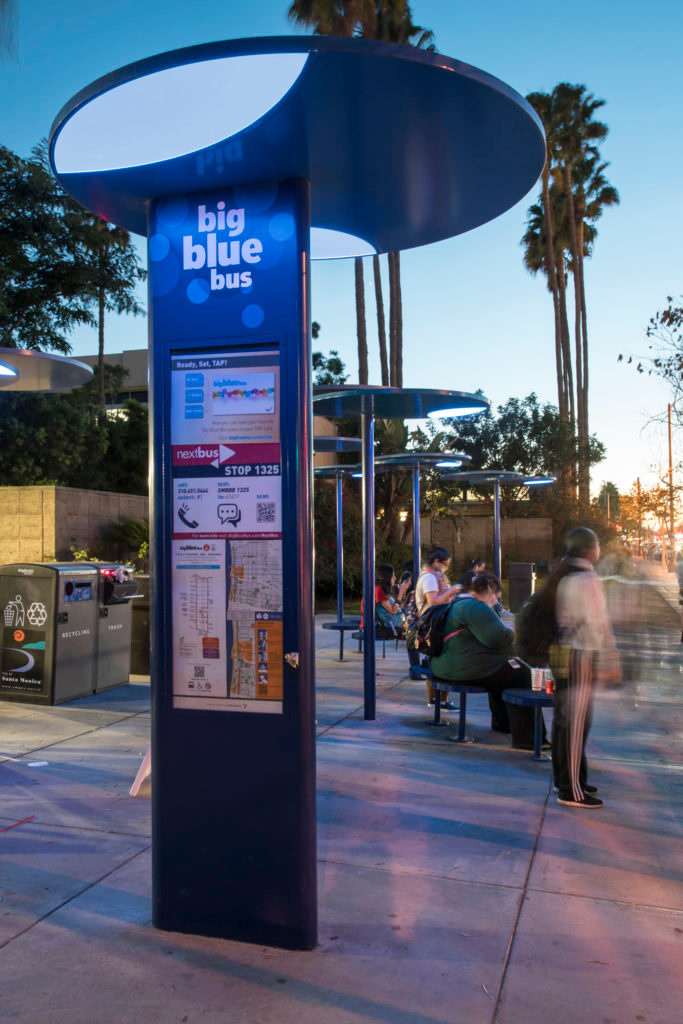 Darkhorse Lightworks big blue bus waiting area | Darkhorse Lightworks, LLC