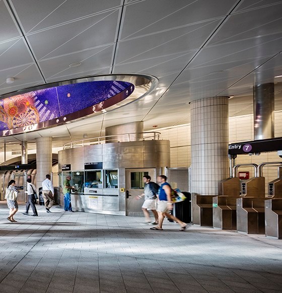 dattner architects NUMBER 7 SUBWAY LINE EXTENSION specialty ceiling ...