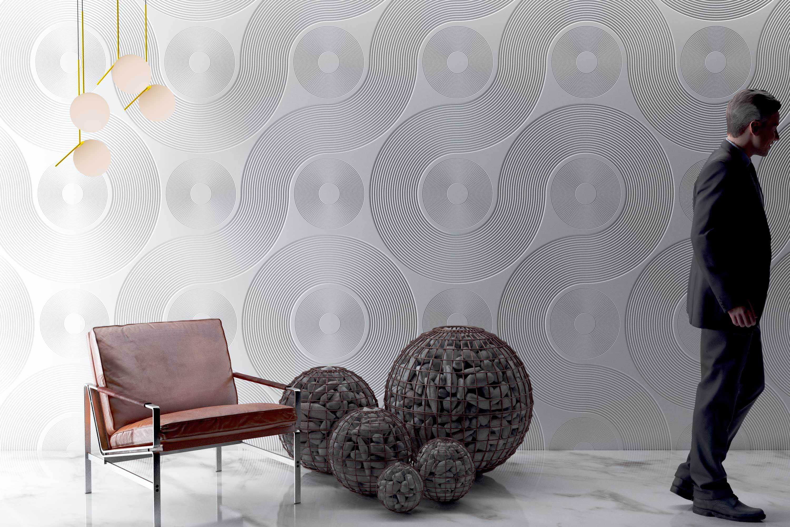 Durasein Patternine circular texture wall design solid surface material ...