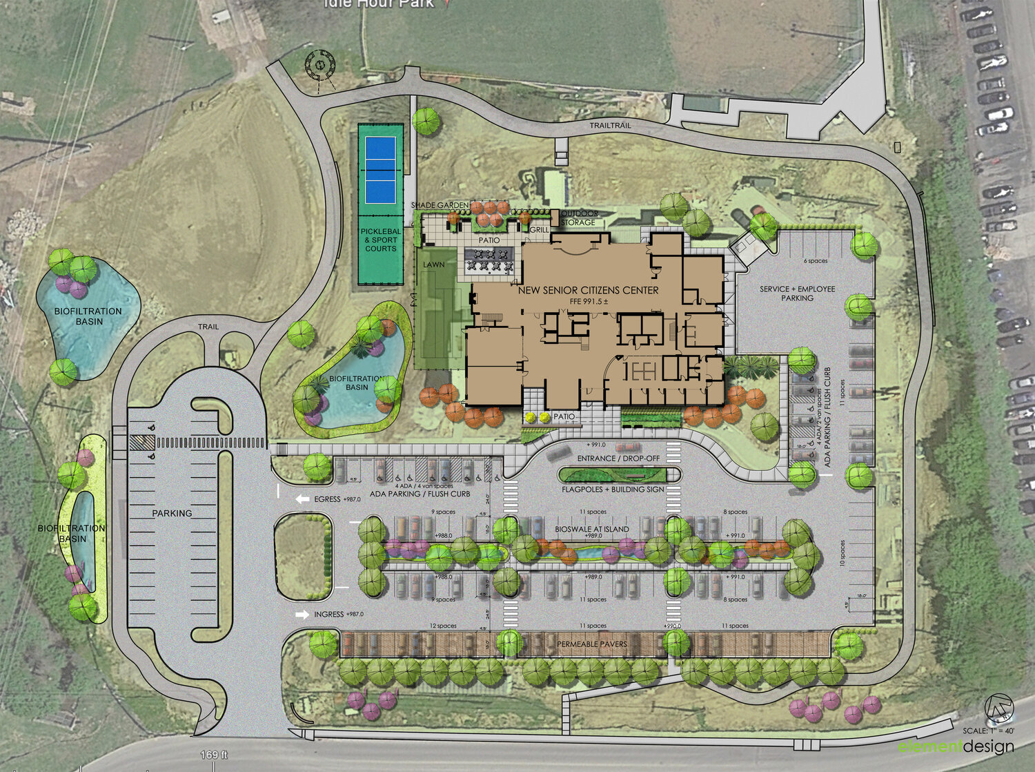 Element Design Lexington Senior Citizen Center Park Scope | Element Design