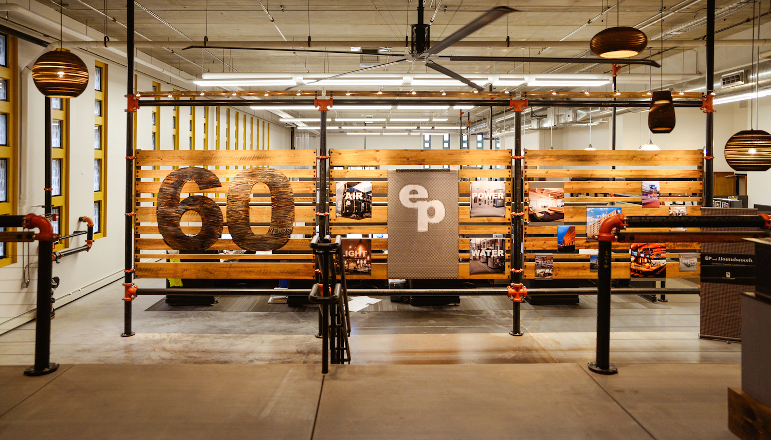 Emanuelson-Podas Feature Wall in Corporate Office | Emanuelson-Podas // MEP Consulting Engineers