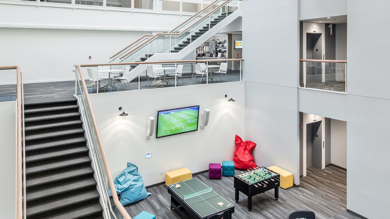 Environments At Work Shire Interior Stairway Game Room | Environments ...