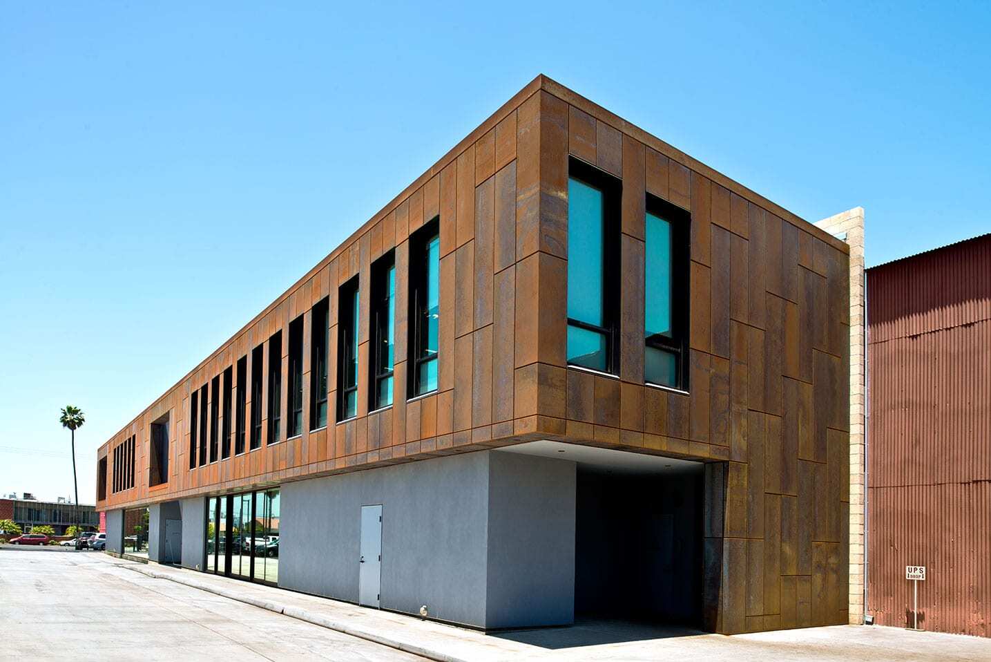 Exterior by Dri-Design Weathered Steel Cladding Panels | Dri-Design