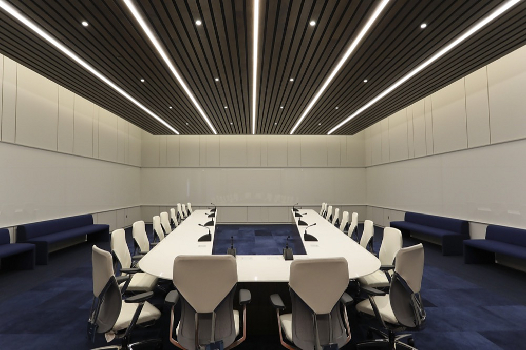 FabriTRAK Acoustic Wall and Ceiling System Conference Room Design ...