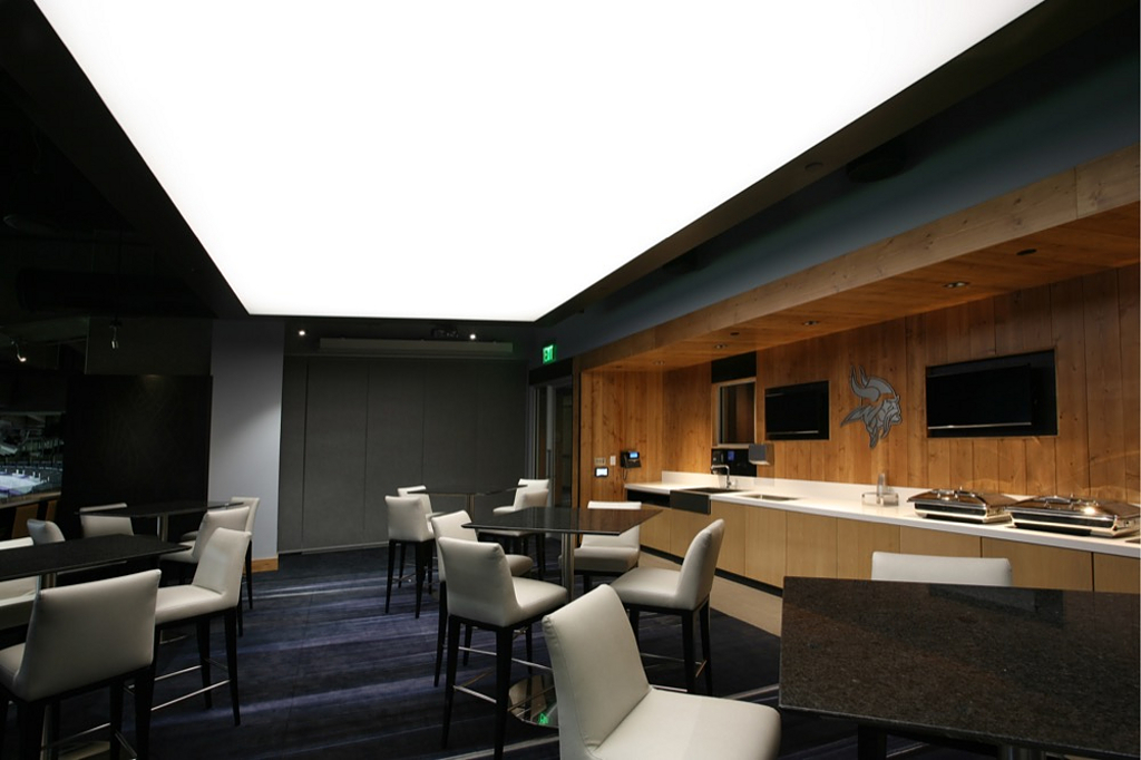 FabriTRAK Acoustic Wall and Ceiling System Stadium Lounge Design ...