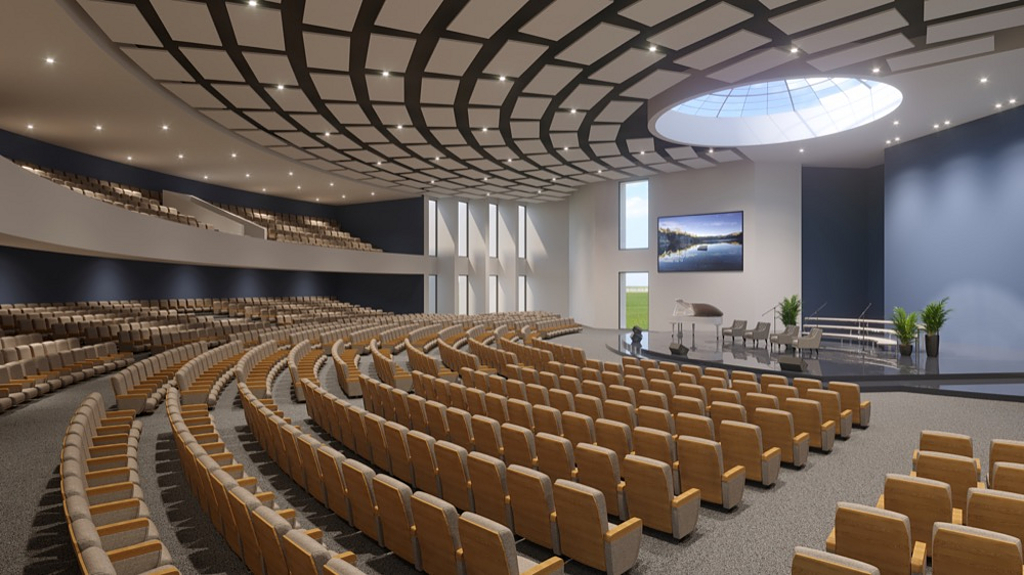 FabriTRAK AUTEM Acoustic Ceilings Auditorium Seating Interior Design ...
