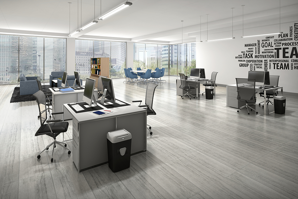 FabriTRAK AUTEM Acoustic Ceilings Rendering Open Office Interior Design ...