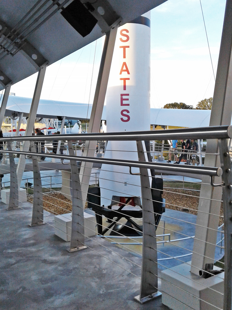 Feeney Inc JFK Space Center Guardrail cablerail infill system | Feeney Inc.
