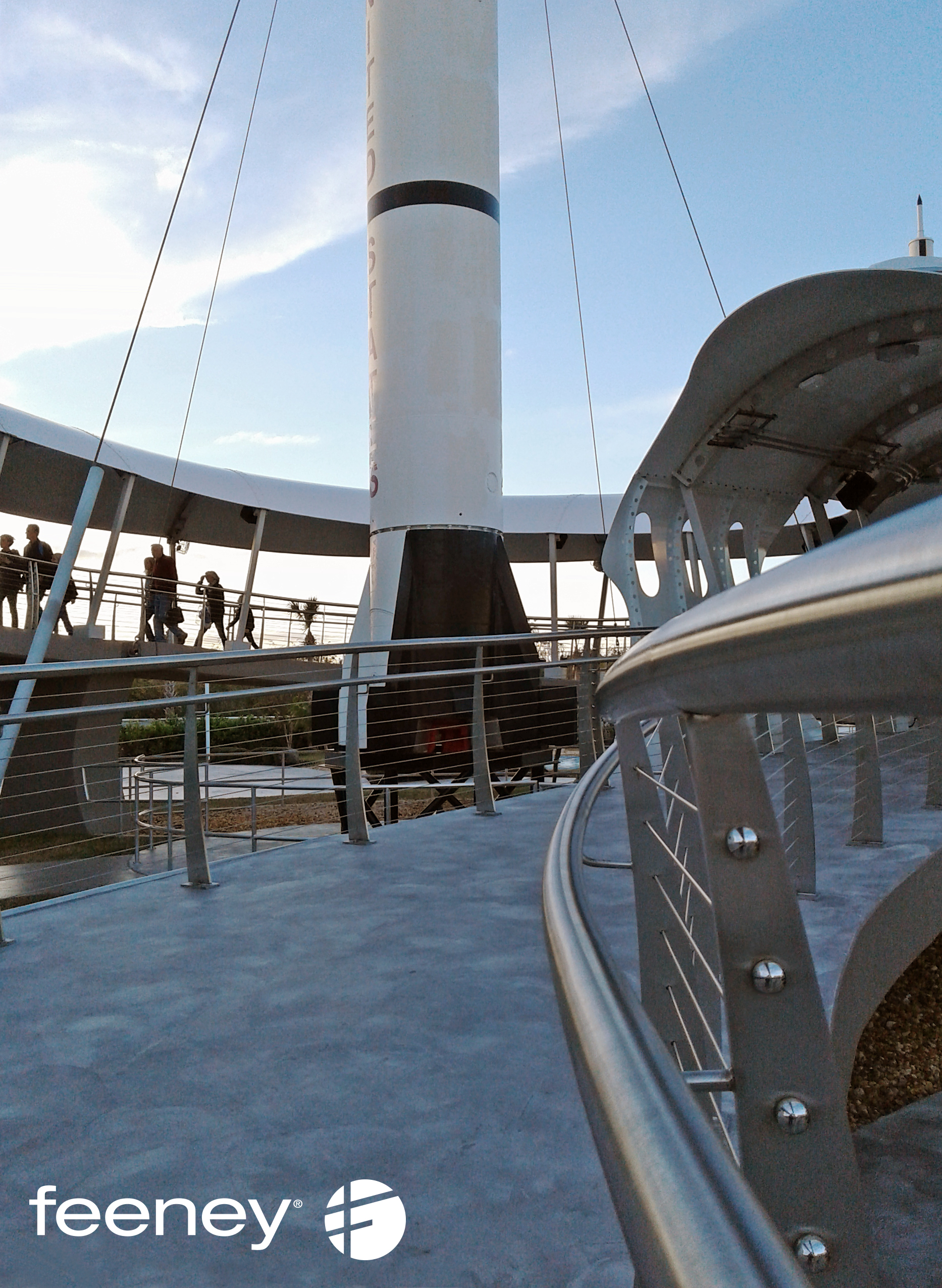 Feeney Inc JFK Space Center Guardrail cablerail infill system | Feeney Inc.