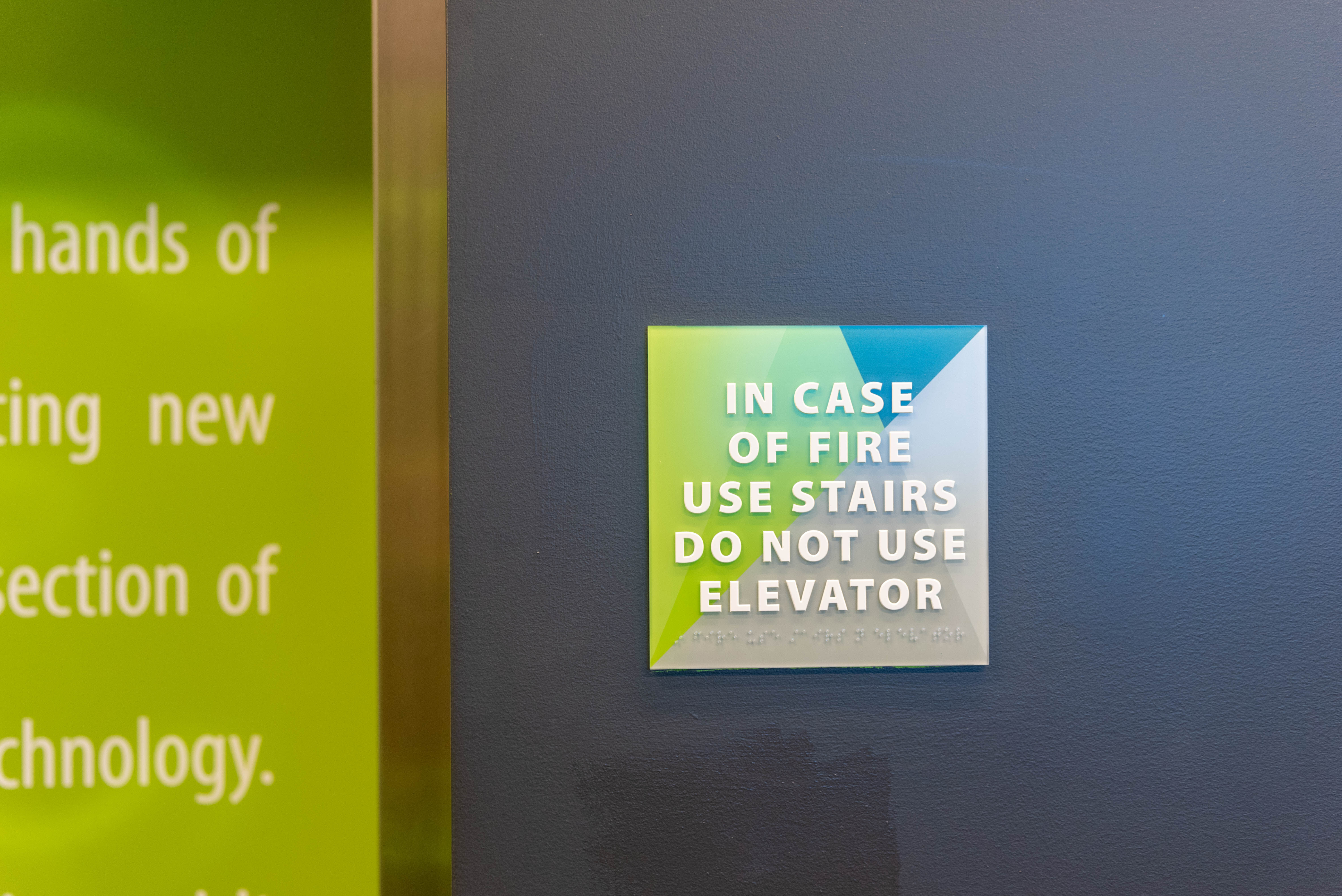 fire safety braille ada signage welch sign | Welch Sign